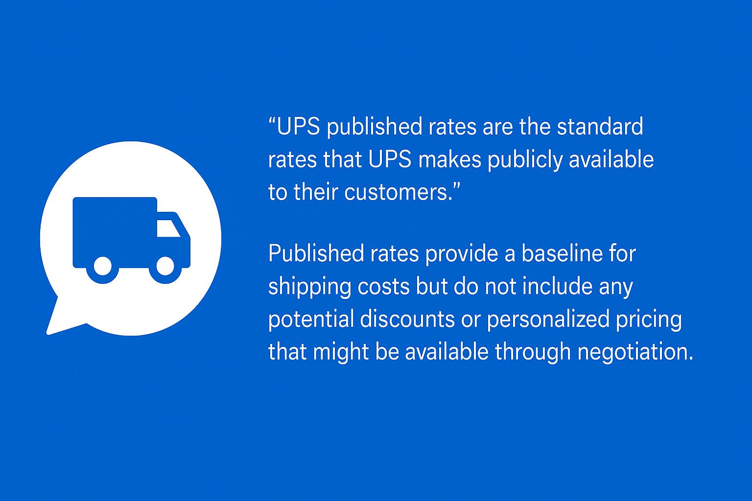UPS Negotiated Rates vs. Published Rates