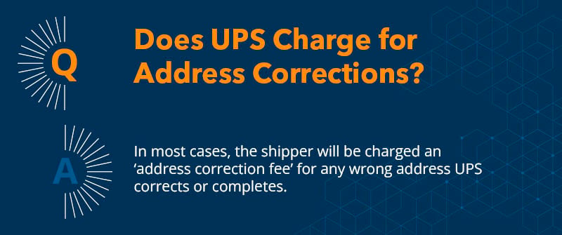 UPS & FedEx Address Correction Fees